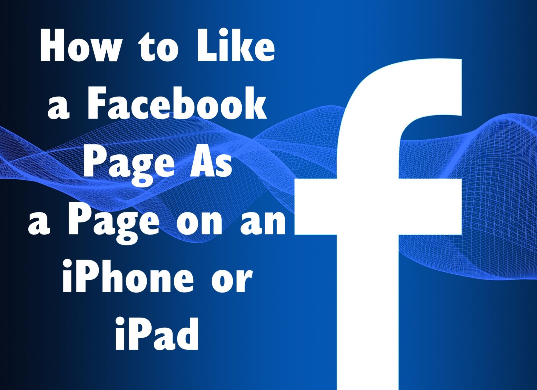 Liking a Facebook Page from a business Facebook Page on a iphone